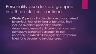 PERSONALITY DISORDERS DSM5 | PPTX