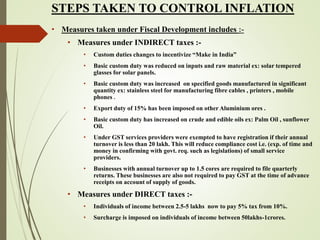 Strategies to control inflation in india | PPT
