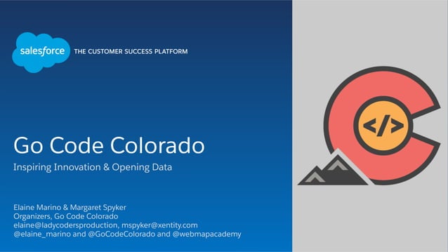 Go Code Colorado: Inspiring Innovation & Opening Data | PDF