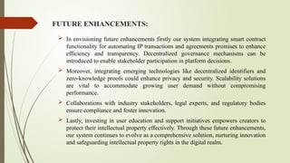 BLOCKCHAIN-ENABLED-INTELLECTUAL-PROPERTY-PROTECTION | PPTX