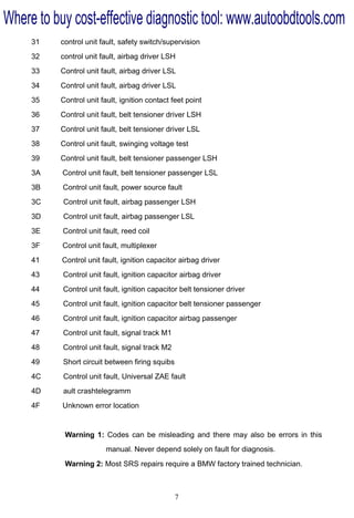 B800 bmw-airbag-srs-scan-reset-tool-user-manual | PDF