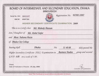 Certificate(HSC) | PDF