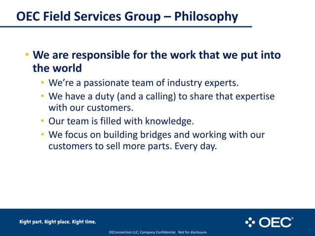 Field_Services_Group_-_Mission_Vision_Philosophy | PPT