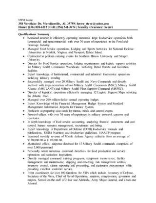 Food Service Director Resume A | PDF