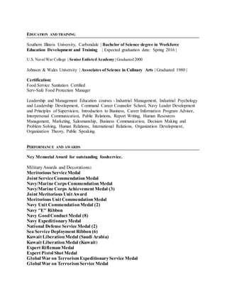 Food Service Director Resume A | DOCX