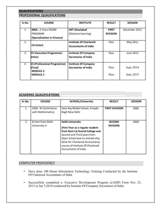 CV Abhimanyu Sehgal | PDF