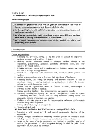 Madhu Singh- RESUME | DOCX