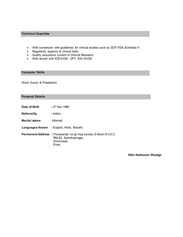 CV NITIN | PDF