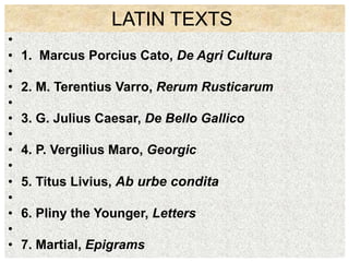 AVITAE Latin texts | PPTX