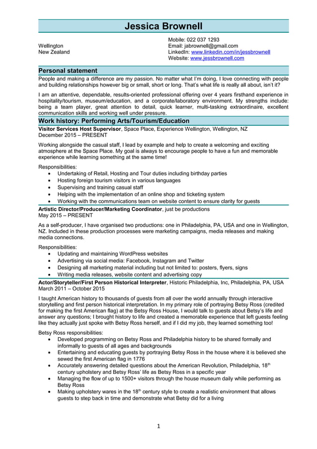 Brownell, Jessica - CV | PDF