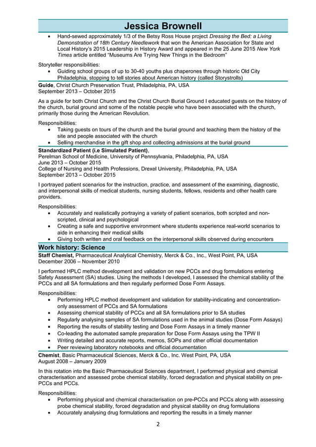 Brownell, Jessica - CV | PDF