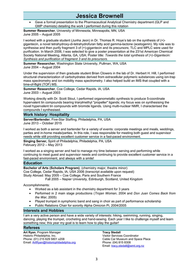 Brownell, Jessica - CV | PDF