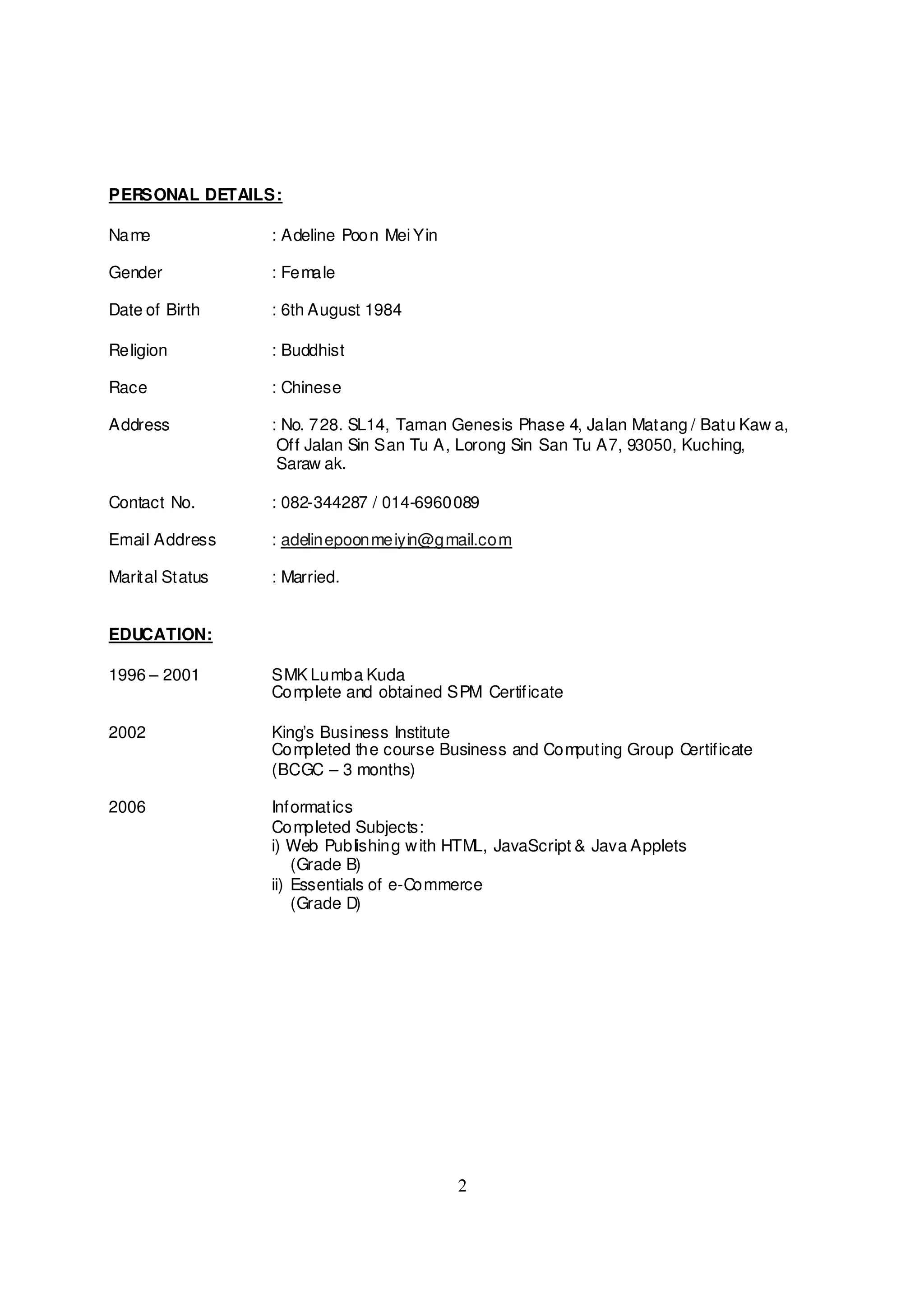 Adeline Resume | PDF