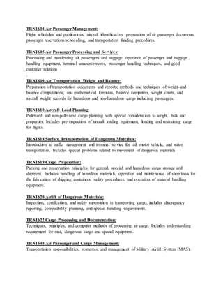 CCAF course descriptions | PDF