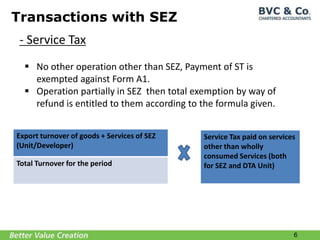 Transaction with SEZ and EOU | PPTX | Logistics | Business