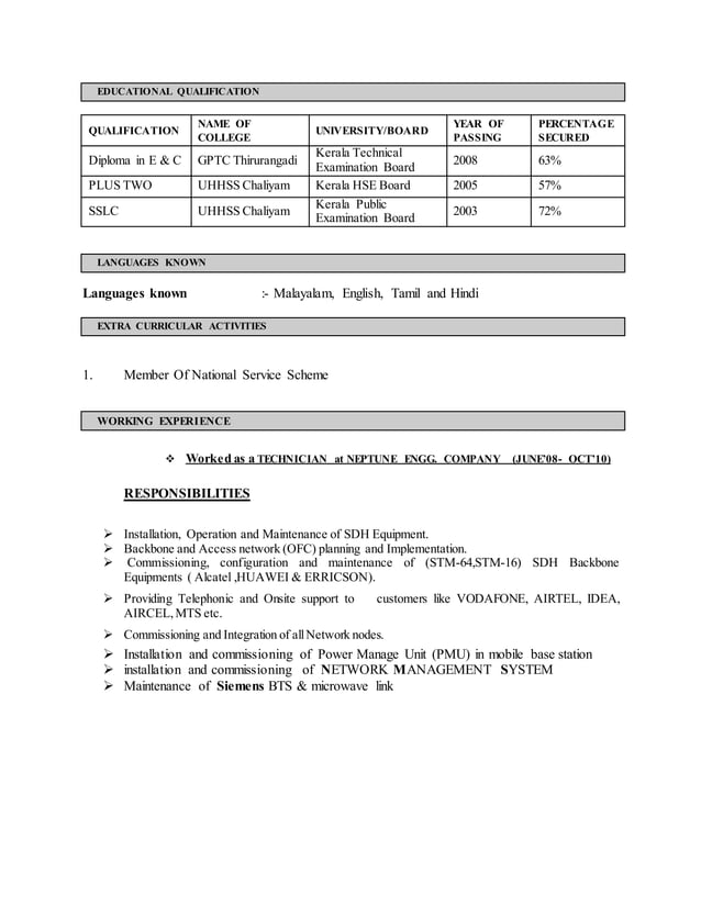 CV 2015 vipin | PDF