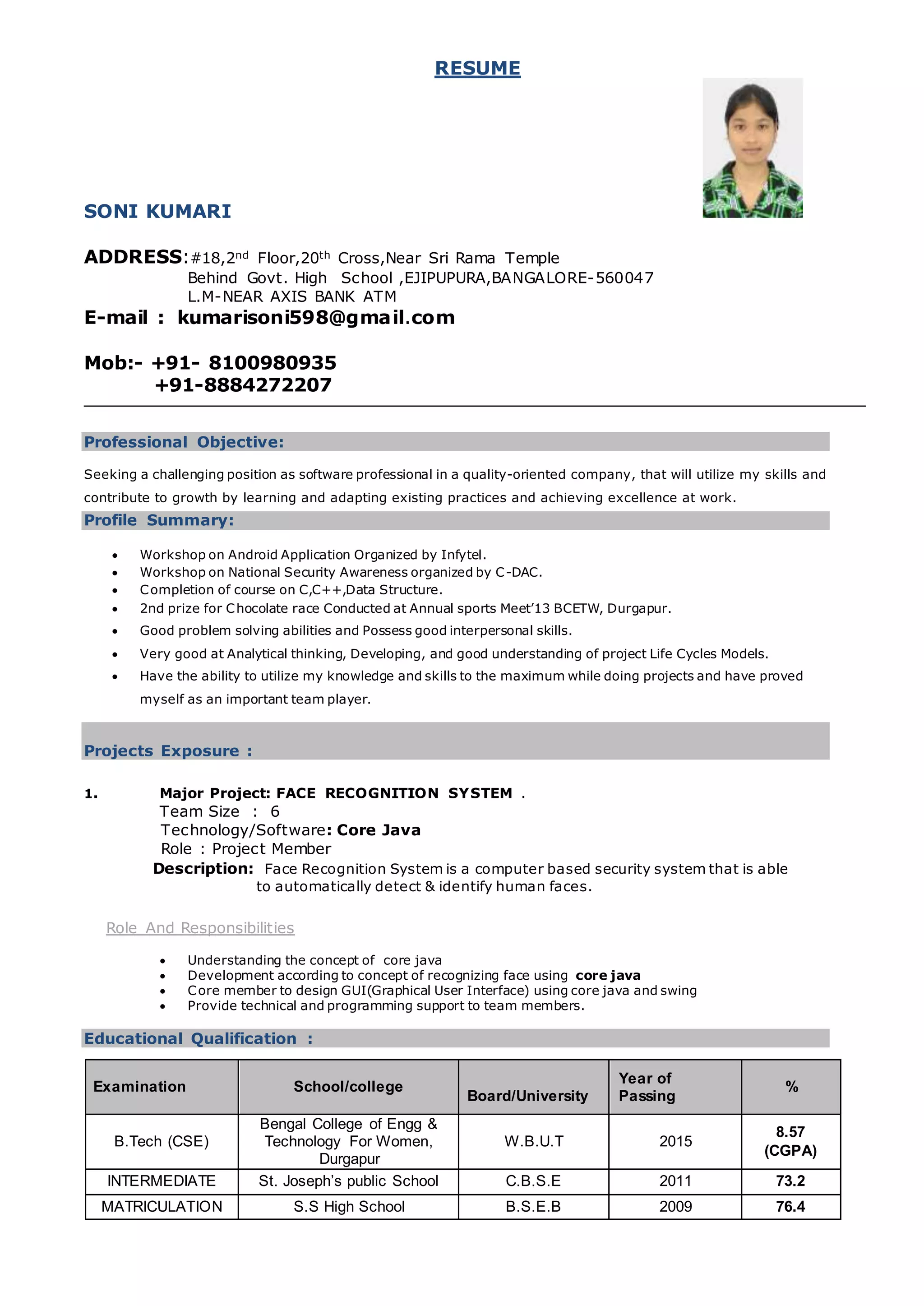 Soni Kumari Resume | DOCX