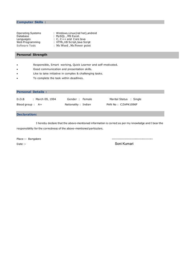Soni Kumari Resume | DOCX