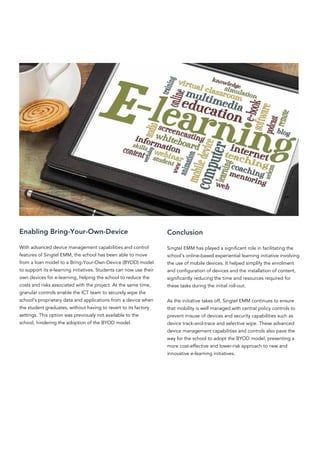 Case Study - A Sec Sch and Singtel | PDF