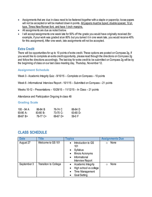 GS 101 Syllabus 2016 | PDF