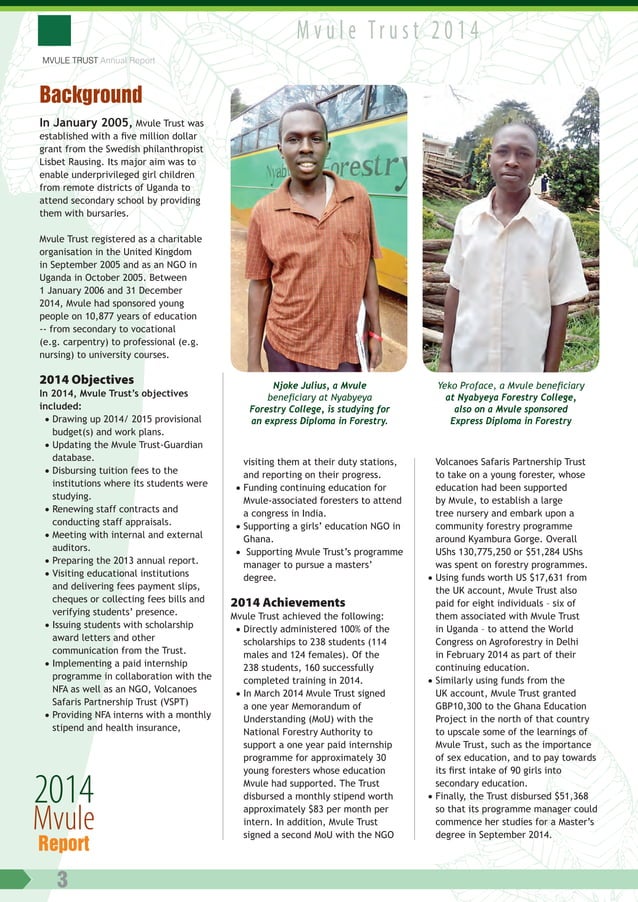 SMALL Mvule Report 2014 | PDF