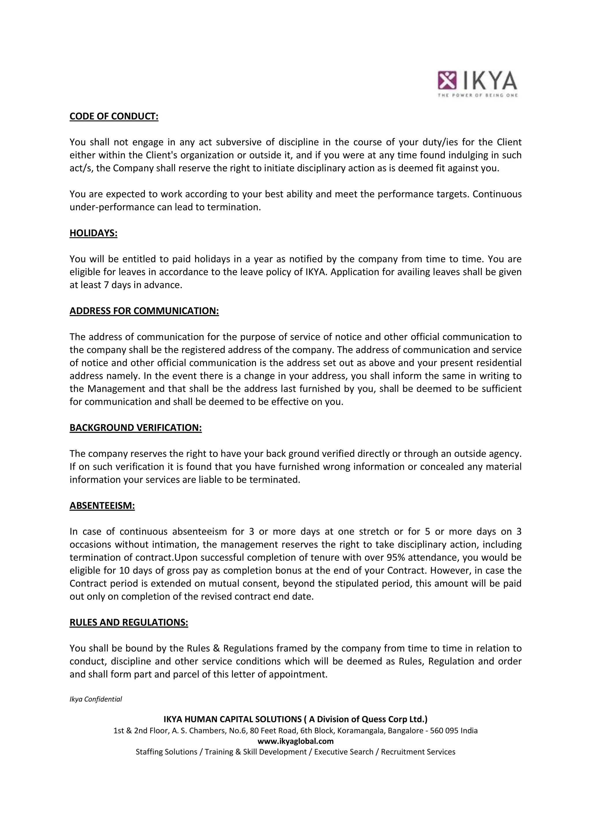 Offer Letter | PDF