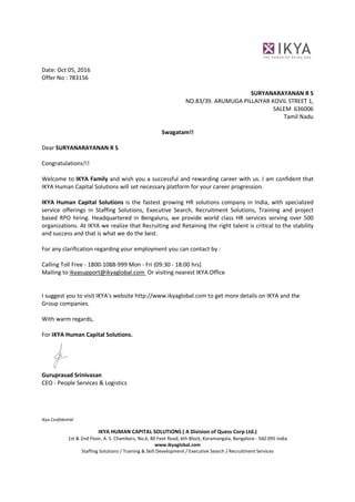 Offer Letter | PDF