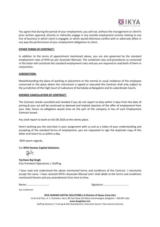 Offer Letter | PDF