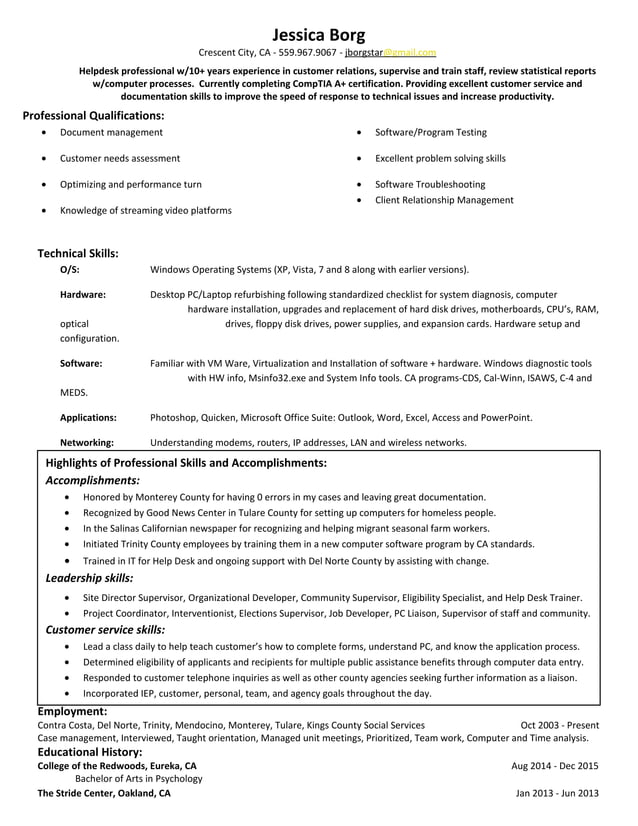 Jessica Borg Professional Resume 2015 | PDF