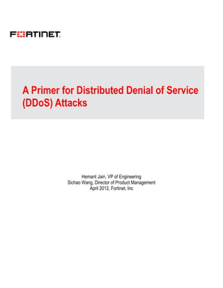 Fortinet_FortiDDoS_Introduction | PDF | Internet | Computing