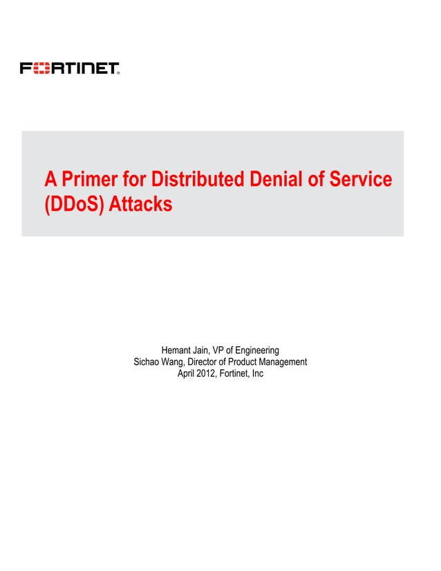 Fortinet_FortiDDoS_Introduction | PDF | Internet | Computing