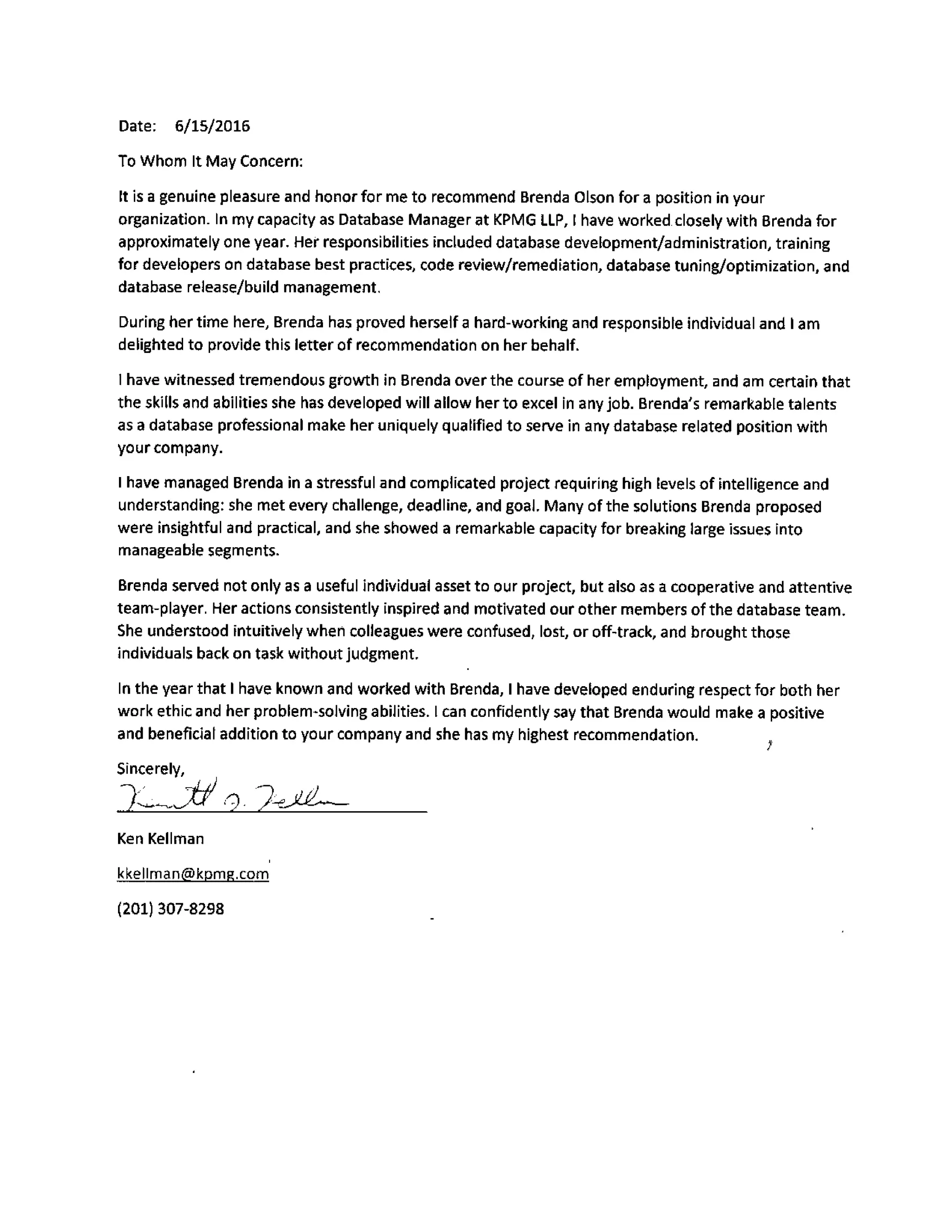 BrendaOlson_RecommendationLetter | PDF