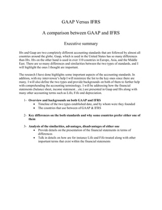GAAP versus IFRS | PDF | Stocks and Bonds | Personal Investing
