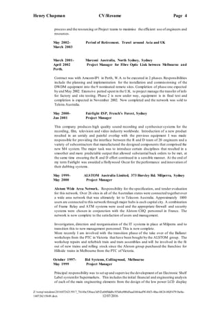 CV, Henry Chapman, 12 Jul 16 | DOCX