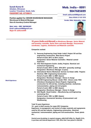 Suresh CV-latest | DOCX