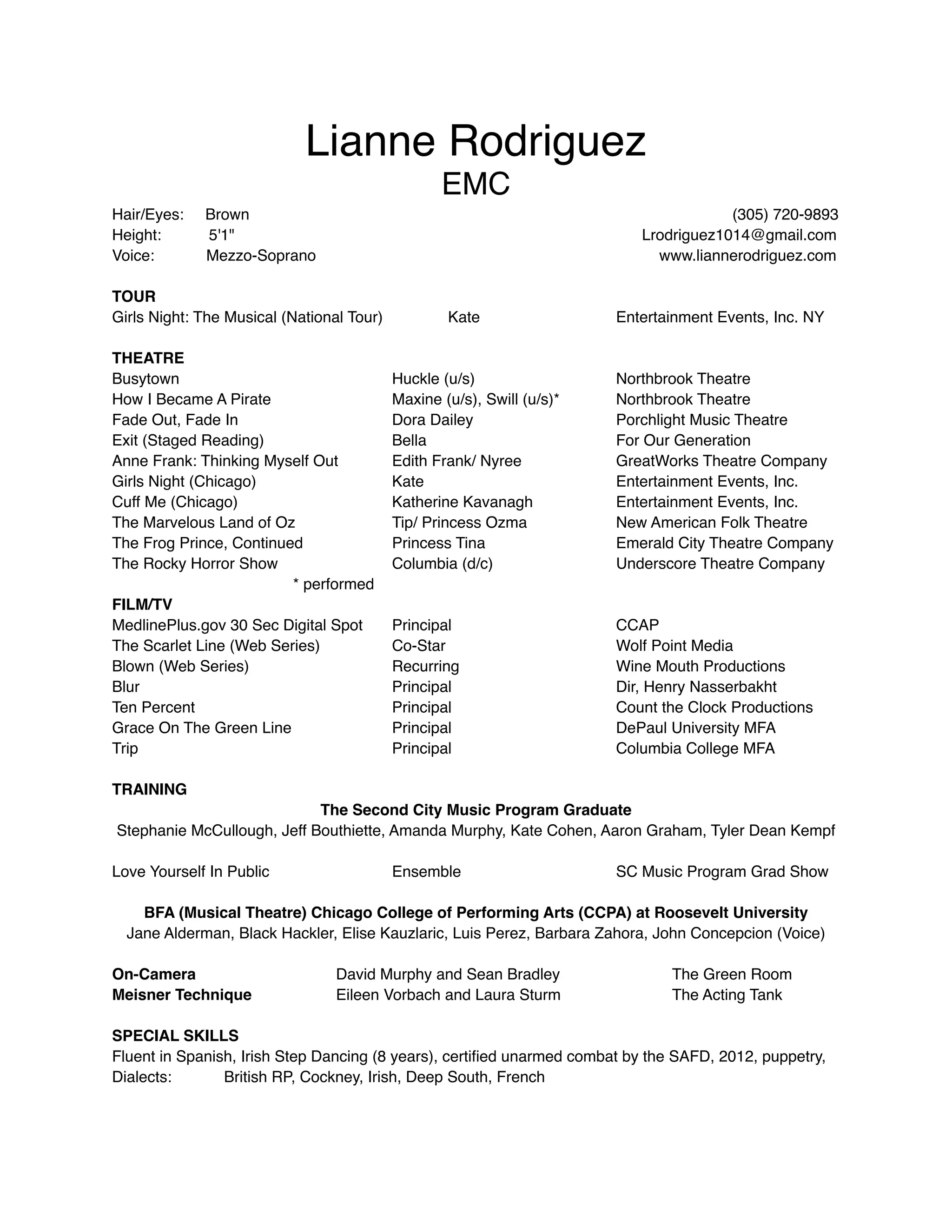 Lianne Rodriguez Resume | PDF