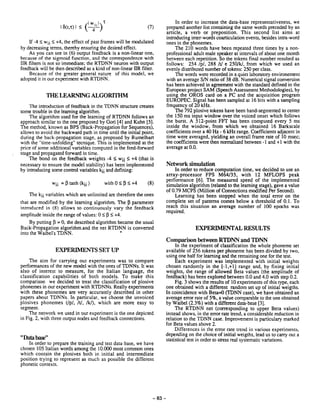 Recurrent Time-Delay Neural Network - Fabio Greco - ICASSP 91 | PDF