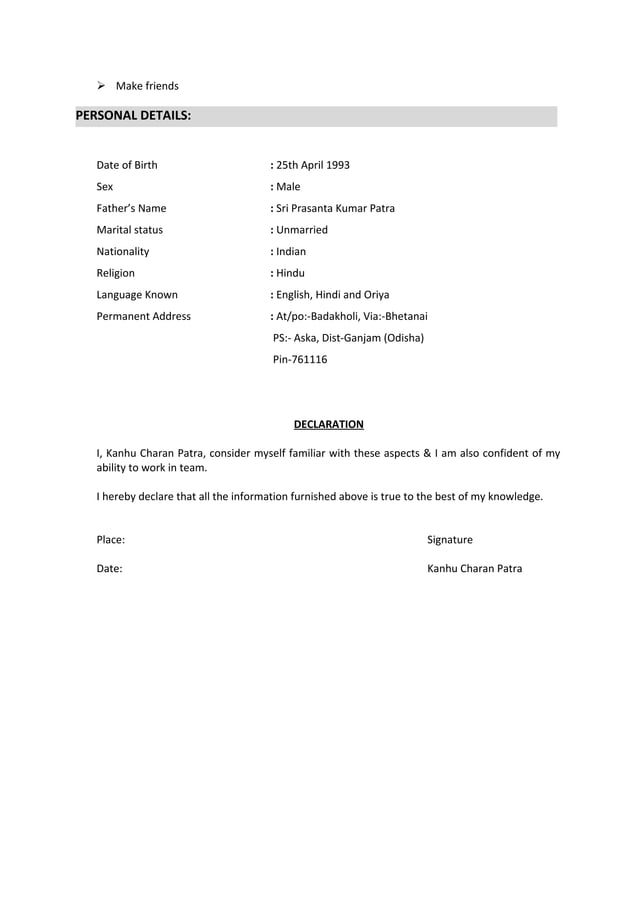 Kanhu Charan Patra Resume(1) | DOC