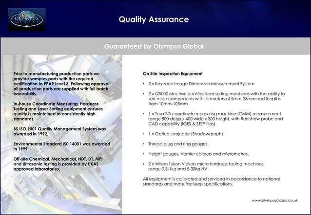 Olympus Global Introduction | PPT
