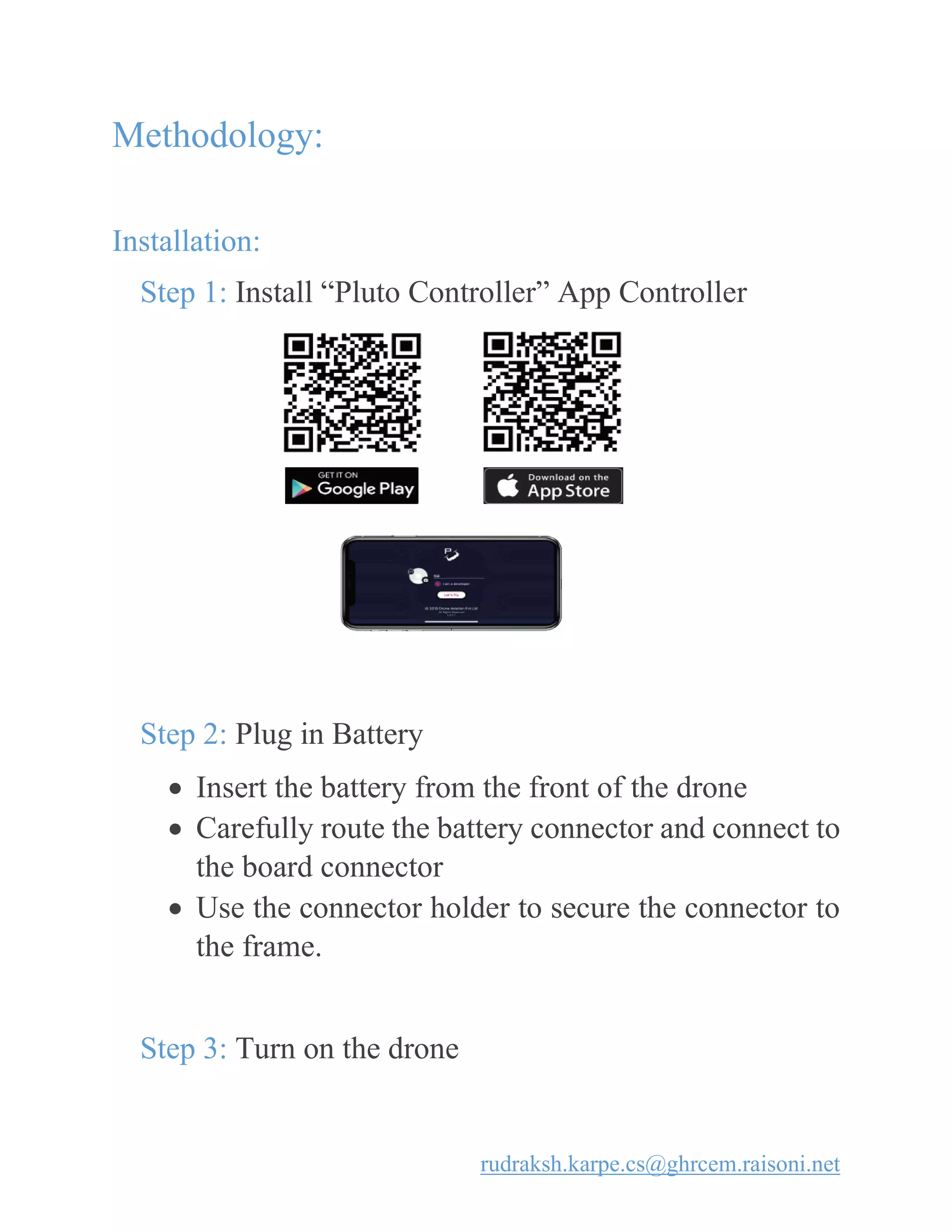installation of pluto X controller app & its setting | PDF