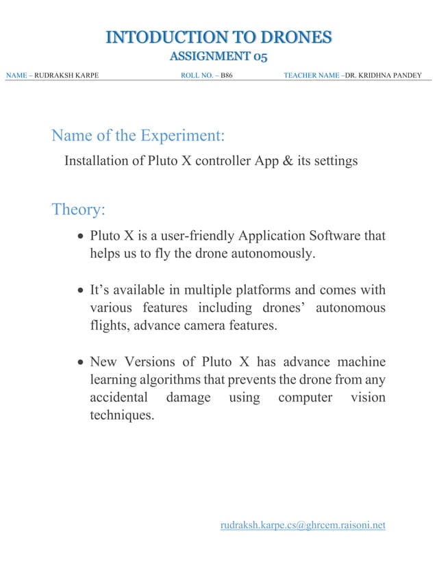 installation of pluto X controller app & its setting | PDF