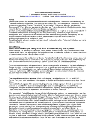 Brian Johnson Curriculum Vitae March 2016 | DOC