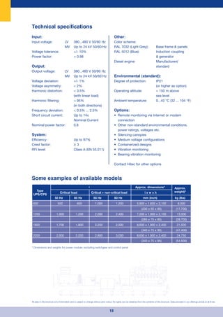 Hitec Brochure Diesel UPS-CPS Engels | PDF