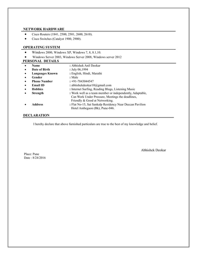 abhishek cv | PDF