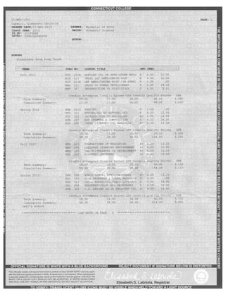 Official College Transcript | PDF