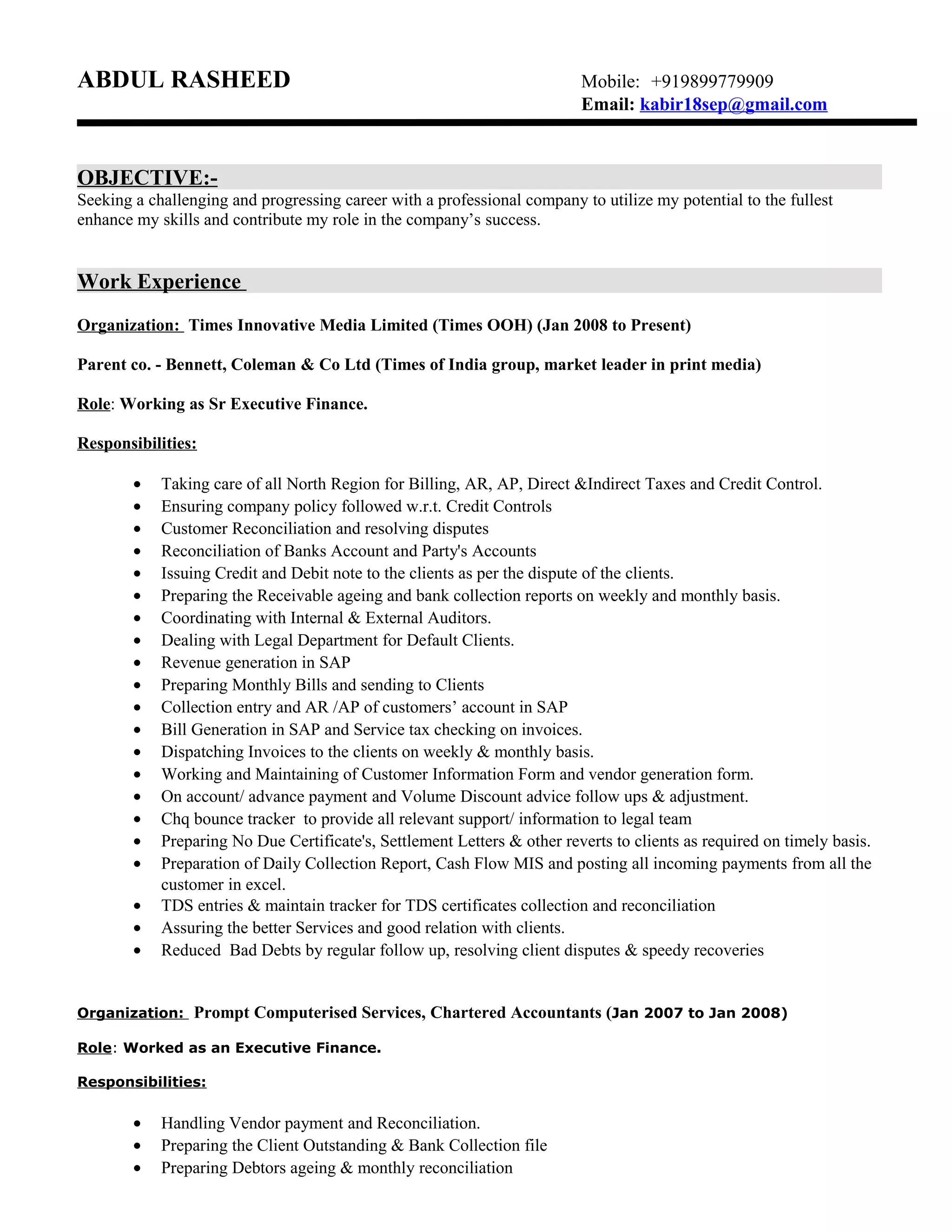 Abdul Rasheed | DOC | Business Accounting & Finance | Business