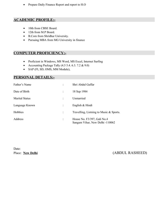 Abdul Rasheed | DOC | Business Accounting & Finance | Business