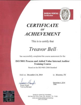 ISO Auditor course | PDF