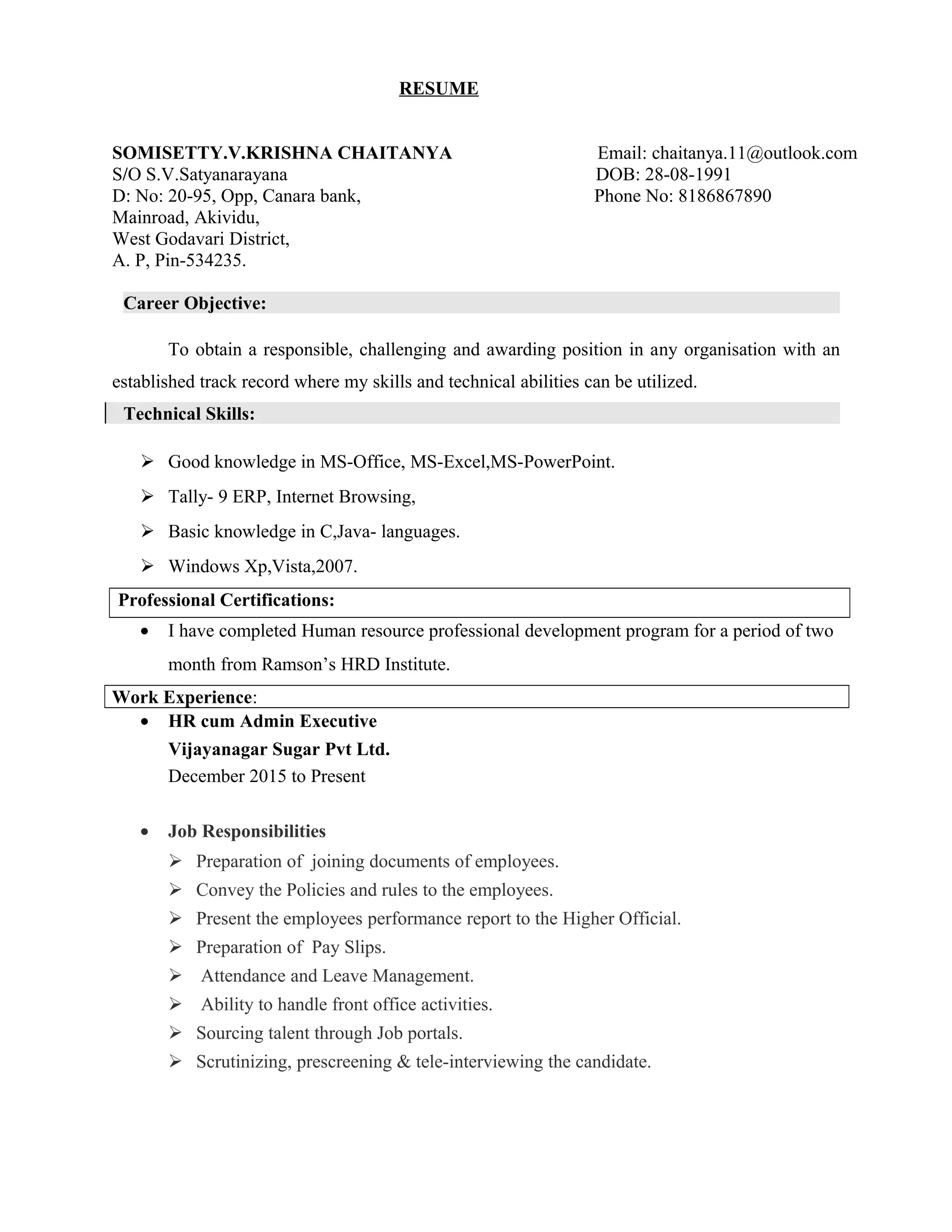 chaitanya updated resume (1) | PDF