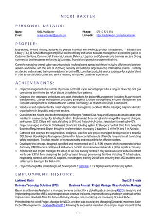 CV Nicki Baxter - General | DOCX